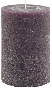 Fialová široká svíčka Macon Rustic plum - Ø 10*15cm/ 90h