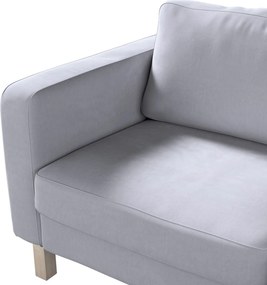 Potah na pohovku IKEA  Karlstad 2-místná, nerozkládací, krátký barva šedá látka lesklé, sametová