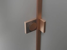 Mexen Lunar Duo výklopný sprchový kout 100 x 80 cm, 8mm čiré sklo, profil měděná matná, 834-100L-080P-65-00