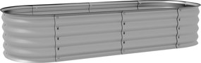 Outsunny Zvednutý Kovový Záhon, Roste Box, Záhon na Zeleninu, DIY Záhon s Otevřeným Dnem, Bylinkový Záhon pro Zahradu a Balkón, Stříbrný 150 x 62 x 3…