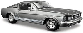Kovový model maisto 1967 ford mustang gt, metal šedá