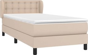 Box spring postel s matrací cappuccino 90x200 cm umělá kůže 3127294