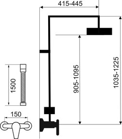 Novaservis sprchová souprava s termostatickou srpchovou baterií chrom SET071/TER,0