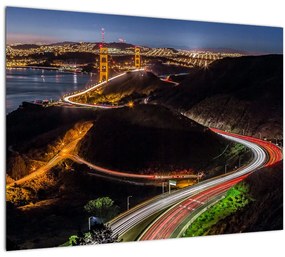 Skleněný obraz - Golden Gate Bridge (70x50 cm)