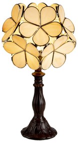 Béžová stolní lampa Tiffany Bloom - 21*21*38 cm E14/max 1*25W