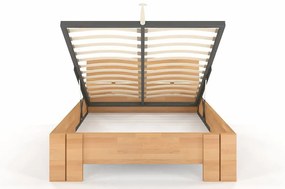 Prodloužená postel s úložným prostorem Arhus - buk   ,  200x220 cm