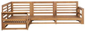 Dřevěná zahradní sedací souprava taupe TIMOR Beliani