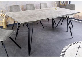 Massive home | Jídelní stůl Scorpion 140 cm šedý masiv akácie