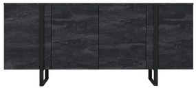 Komoda Verica 200 cm - charcoal / černé nožky