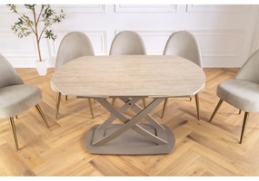 Massive home | Jídelní stůl INCEPTION GREIGE 130-190 CM travertin rozkládací