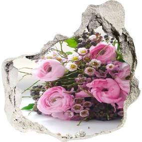 Wallmuralia Samolepící díra nálepka Kytice růží 75x75 cm