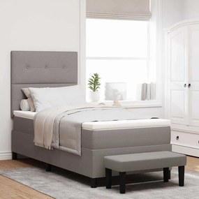 Postel s boxspringem s čelo Taupe 100 x 200 cm textil 3344048