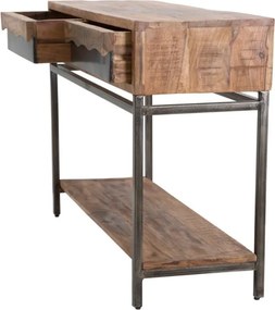 Designová konzola Halszka 118 cm hnědá / černá