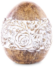 Dekorace vejce s bílým ornamentem 143945