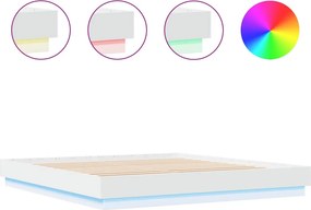 Rám postele s LED osvětlením bílý 180 x 200 cm 3209772