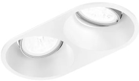 Wever & ducré oválné stropní zapuštěné svítidlo deep adjust ceiling rec 2.0 led 1800-3000k w tree bílá matná