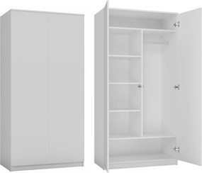 TPS Šatní skříň SD-90 cm - Bílá