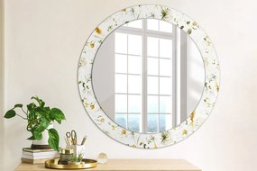 Kulaté dekorativní zrcadlo na zeď Polní květiny fi 70 cm