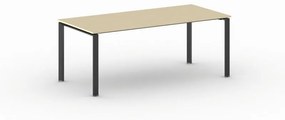 Jednací stůl INFINITY s černou podnoží 2000 x 900 x 750 mm, třešeň