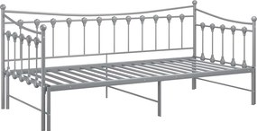 Rám vysouvací postele/pohovky šedý kovový 90 x 200 cm 324760