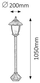 Rabalux 8480 - Venkovní lampa MADRID 1xE27/60W/230V