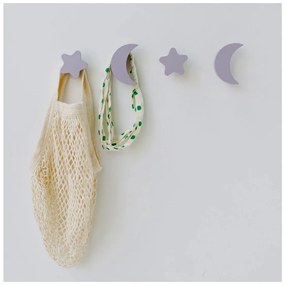 Háčky Stars and Moons hooks Lilac - set 4 ks  Nofred