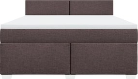 Box spring postel s matrací tmavě hnědá 180x200 cm textil 3288263