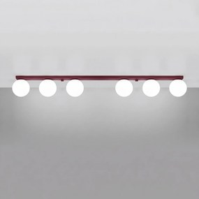 Sollux Lighting Stropní svítidlo YOLI 6 bordó