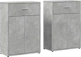 Příborníky 2 ks betonově šedé 60 x 30 x 84 cm kompozitní dřevo 3276598