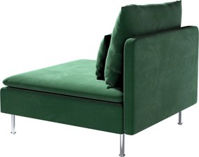 Potah na modul Söderhamn 1-místný barva zelená látka lesklé, sametová
