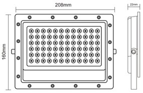 LED Venkovní reflektor LED/100W/230V 5000K IP65 šedá