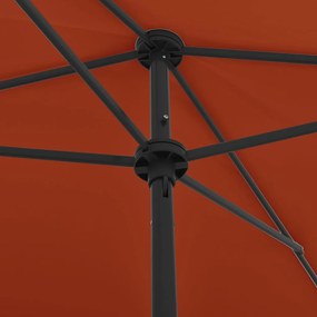 Plážový slunečník terakotový 200 x 125 cm 314732