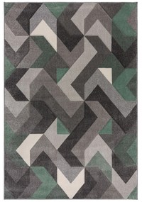 Flair Rugs, Kusový koberec Hand Carved Aurora Mint, 200x290, zelená, kancelář