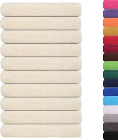 Saunové osušky FROGN 10 ks krémové 80x200 cm 360 g/m² 137009