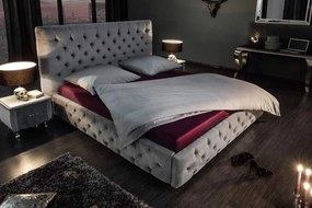 Designová postel Laney 160x200 cm šedý samet