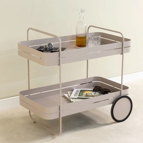 Kovový servírovací stolek na kolečkách 74x42 cm Gin &amp; Trolley – Spinder Design