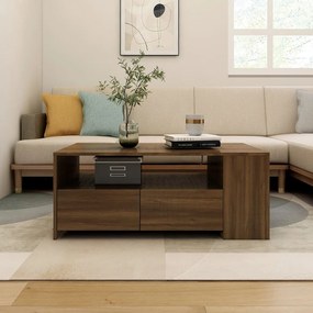 Konferenční stolek hnědý dub 102 x 55 x 42 cm kompozitní dřevo
