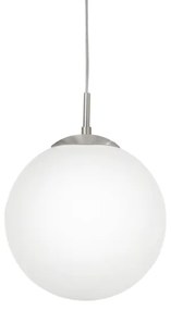 EGLO 85263 - Lustr na lanku RONDO 1xE27/60W/230V pr. 30 cm bílá