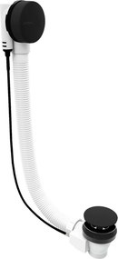 Polysan - Vanová odtoková a přepadová souprava, délka 60 cm, matná černá 71850.21