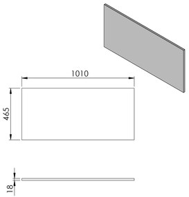 Sapho CIRASA deska DTDL 101x1,8x46,5cm, dub Alabama CR101-2222