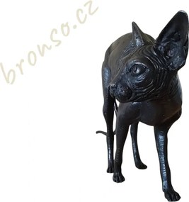 Sphynx – bronzová socha sfingy kočky, elegantní ručně vyrobená dekorace pro milovníky koček