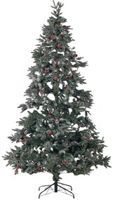 Zasněžený umělý vánoční stromeček 240 cm zelený DENALI Beliani