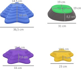 ZONEKIZ stohovací hračka, protiskluzová, říční kameny, balanční hra, do 80 kg| Aosom.de