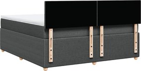 Box spring postel s matrací tmavě šedá 180x200 cm textil 3287529