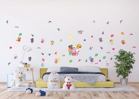 Dětská samolepka na zeď Prasátko Peppa Všichni Přátelé | 65 x 85 cm | DDK2357
