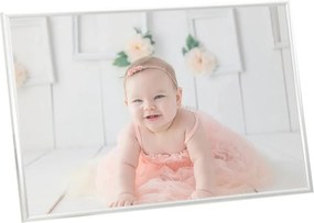 Fotorámečky koláž 5 ks na zeď nebo stůl stříbrné 70 x 90 cm MDF 332195