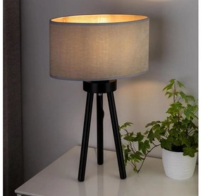 Duolla - Stolní lampa OVAL 1xE27/15W/230V pr. 30 cm šedá