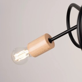 Stropní svítidlo Ember 3, dřevěné tělo svítidla, b