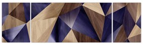 Obraz - 3D dřevěné trojúhelníky (170x50 cm)