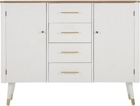 Komoda Matera 117 cm bílá/hnědá